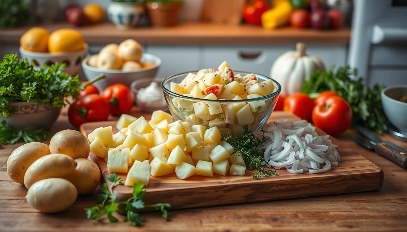Recette de salade aux pommes de terre