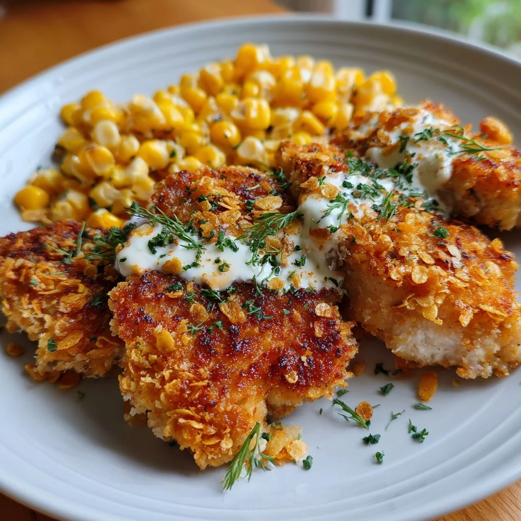Chicken Nuggets with Corn Flakes