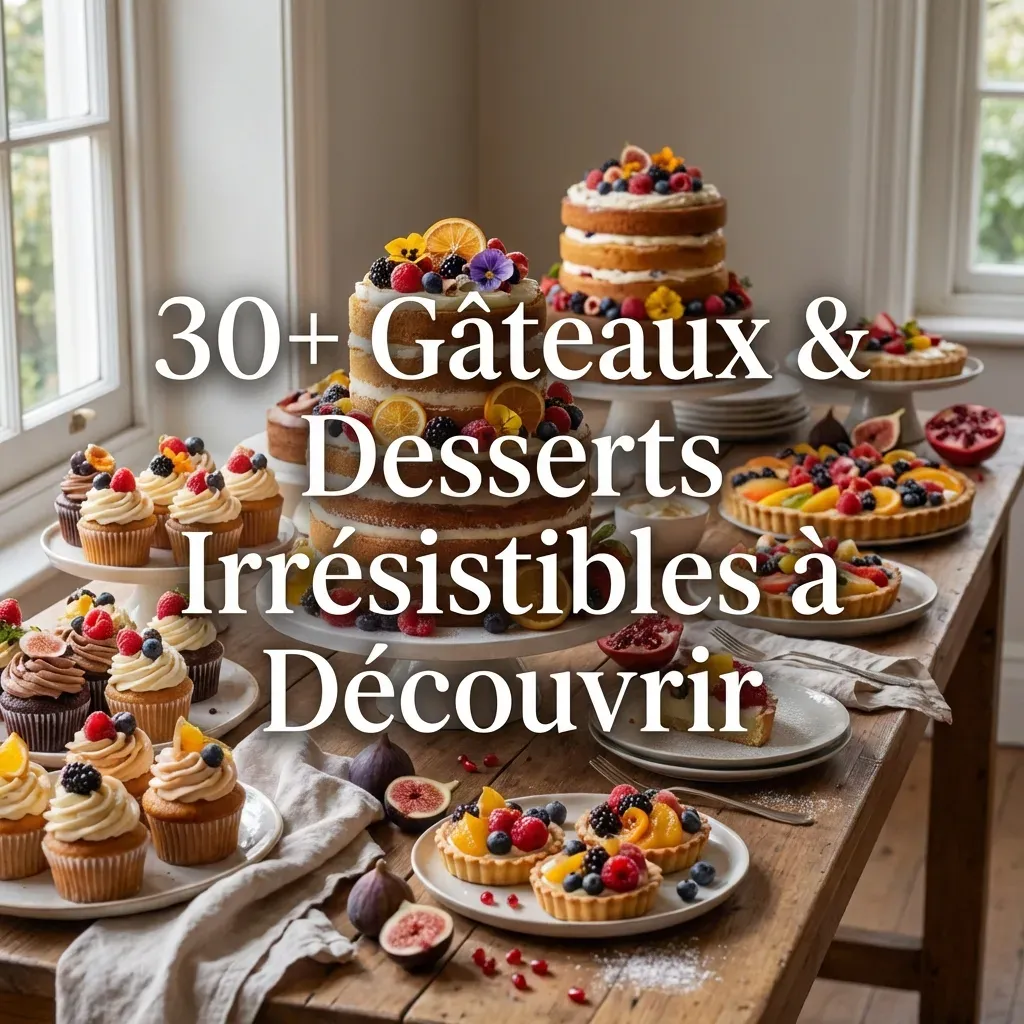 30+ Gâteaux et Desserts Irrésistibles à Découvrir